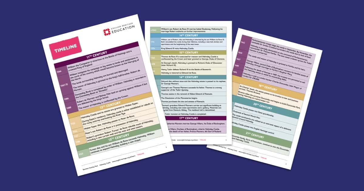 Helmsley Castle Historical Timeline Teaching Resource